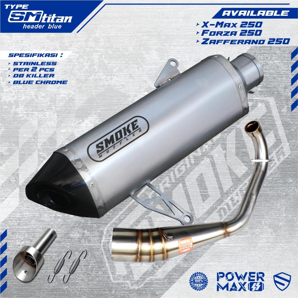 Honda Forza 250 exhaust smoke muffler type sm titan header titan ...