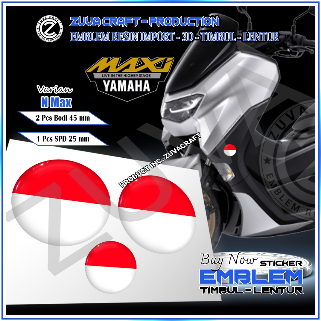 Motorcycle STICKER 1 SET MOTORCYCLE STICKER LOGO INDONESIAN FLAG NMAX ...