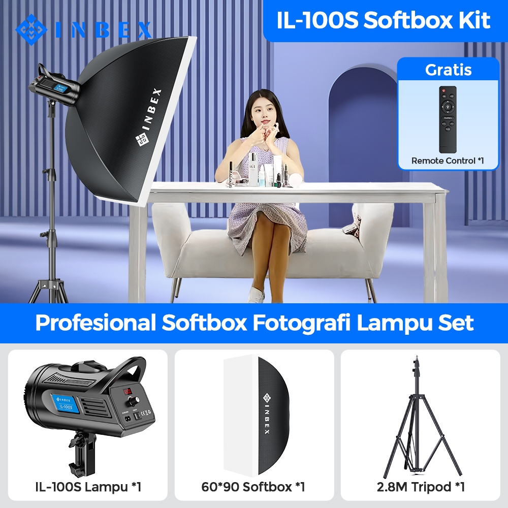 INBEX IL100S Lighting Softbox Studio Fill Light Photo Content Live LED ...