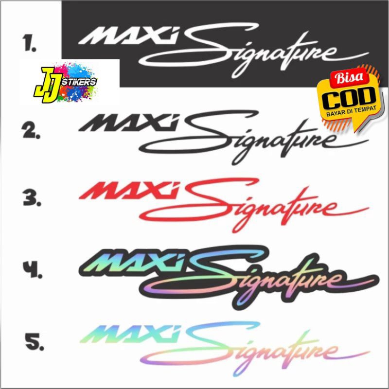 Maxi Cutting Sticker Maxi Signature Sticker | Shopee Malaysia
