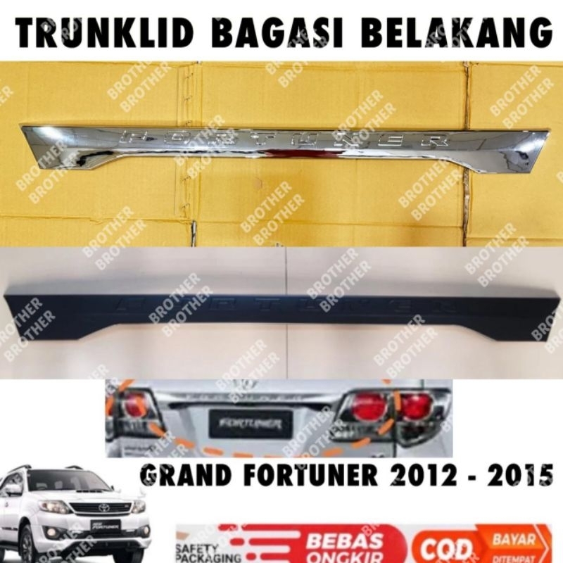 Trunk Lid Grand Fortuner 2012 2015 Chrome Rear Trunk List - Black ...