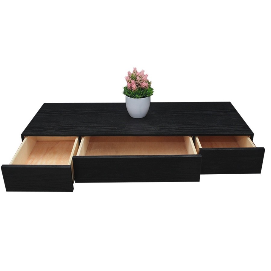 HITAM Multipurpose MINIMALIST WALL MOUNTED DRAWER RACK 3 80 CM DRAWERS ...