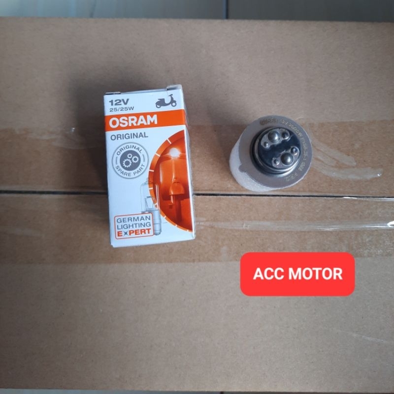 Original Osram Halogen 12V 25watt Automatic & Duck Motorcycle Headlight ...