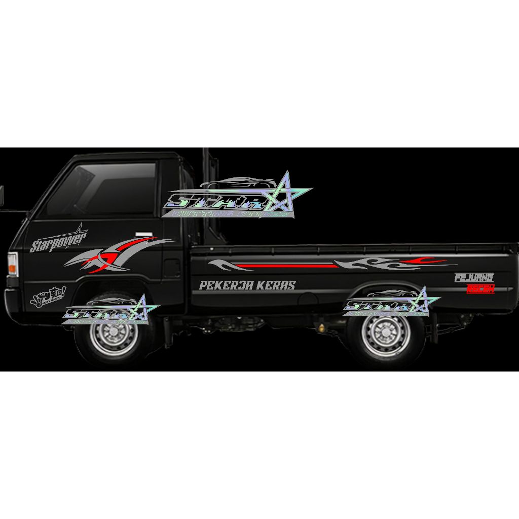 Newest Cutting Sticker Car Pickup L300 Sticker Striping JET Pickup L300 ...