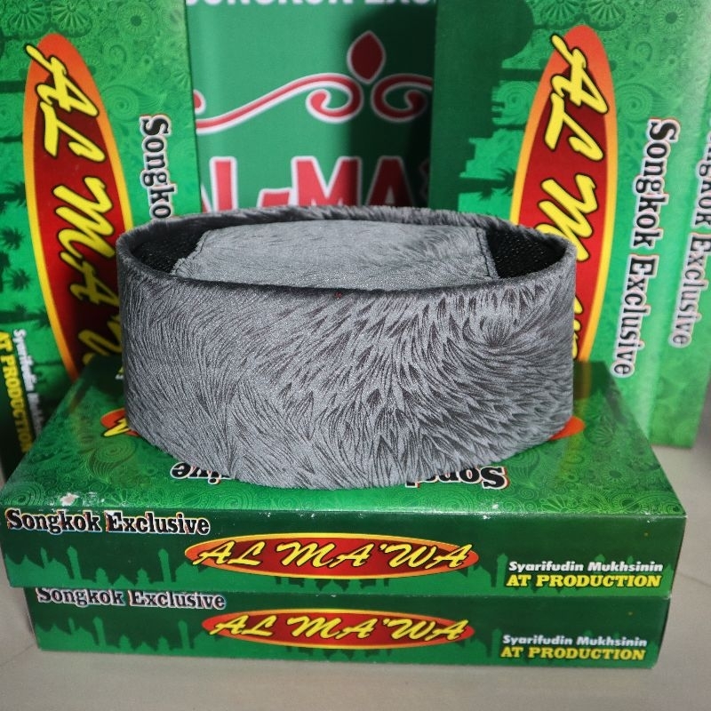 Songkok AL MA'WA AC Monkey Fur Gray Gray NEW BELLA | Shopee Malaysia