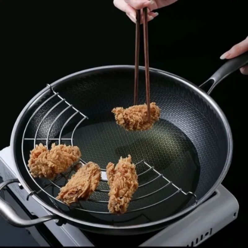 Stainless cooking oil drainer, fried food drainer | Shopee Malaysia