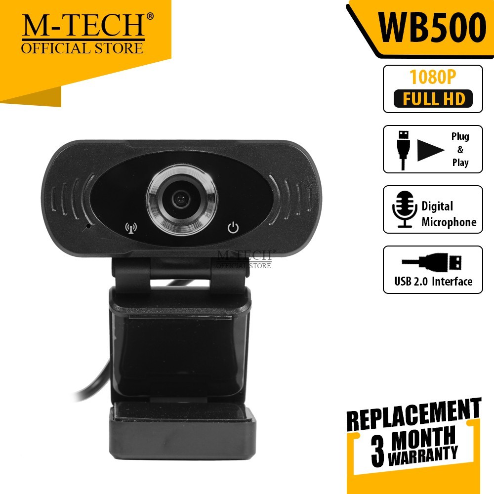 Mtech WB500 Webcame 1080p Full HD PC CAMERA M-tech -03629 | Shopee Malaysia