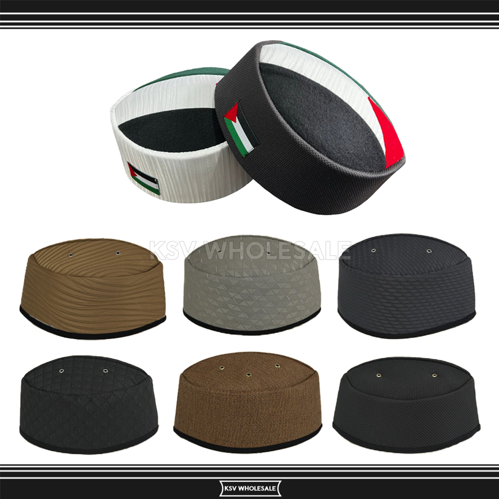 HITAM PUTIH Peci Haji Turkey Logo Palestine Folding Kopiah Prayer ...