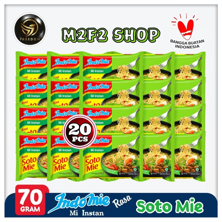 Indomie Instant Noodles Soto Mie Flavor | Bag - 70gr (20Pcs Packaging ...