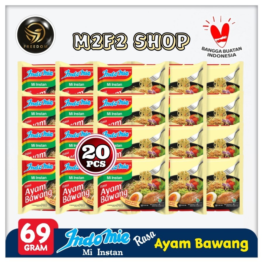 Indomie Instant Noodles Chicken Onion Flavor | Bag - 69 gr (20Pcs ...