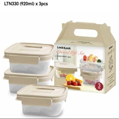 Locknlock Lunch Box Gift Set Chakra Chakra Food Container 920ml 3P Set ...