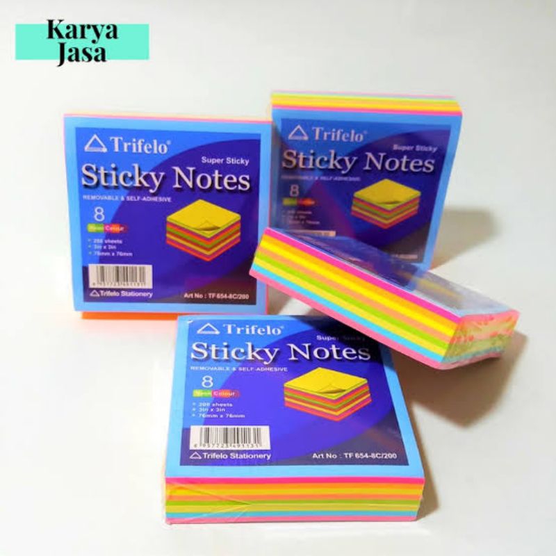 Trifelo Paper Notes Removable Paper Neon Color contains 400 sheets ...