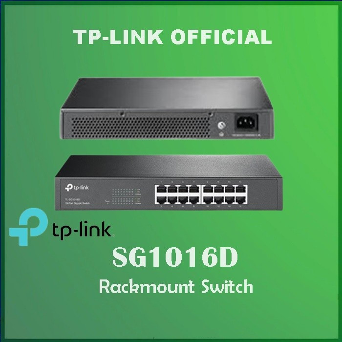 Switch Hub 16 Port TP-Link TL-SG1016D Gigabit Rackmount Switch | Shopee ...