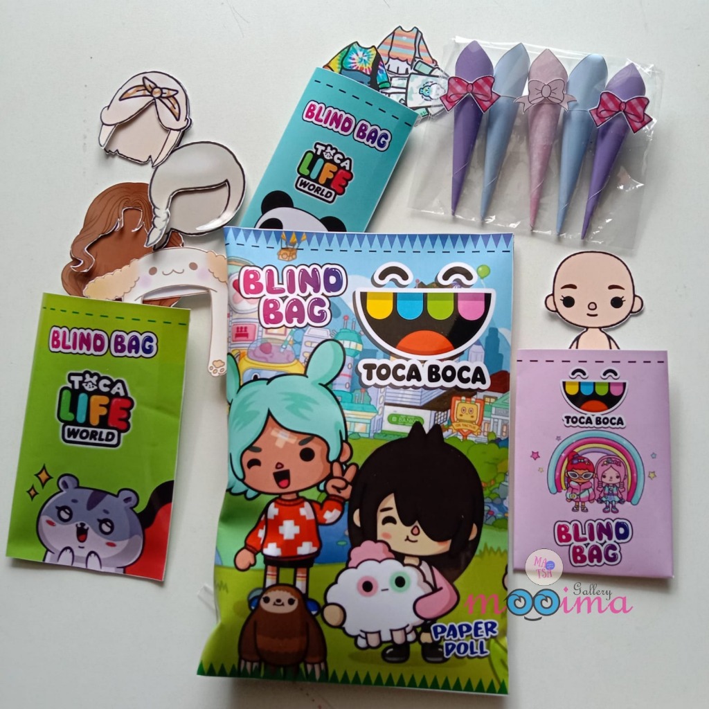 Blind bag paper doll nail cute diy | Shopee Malaysia