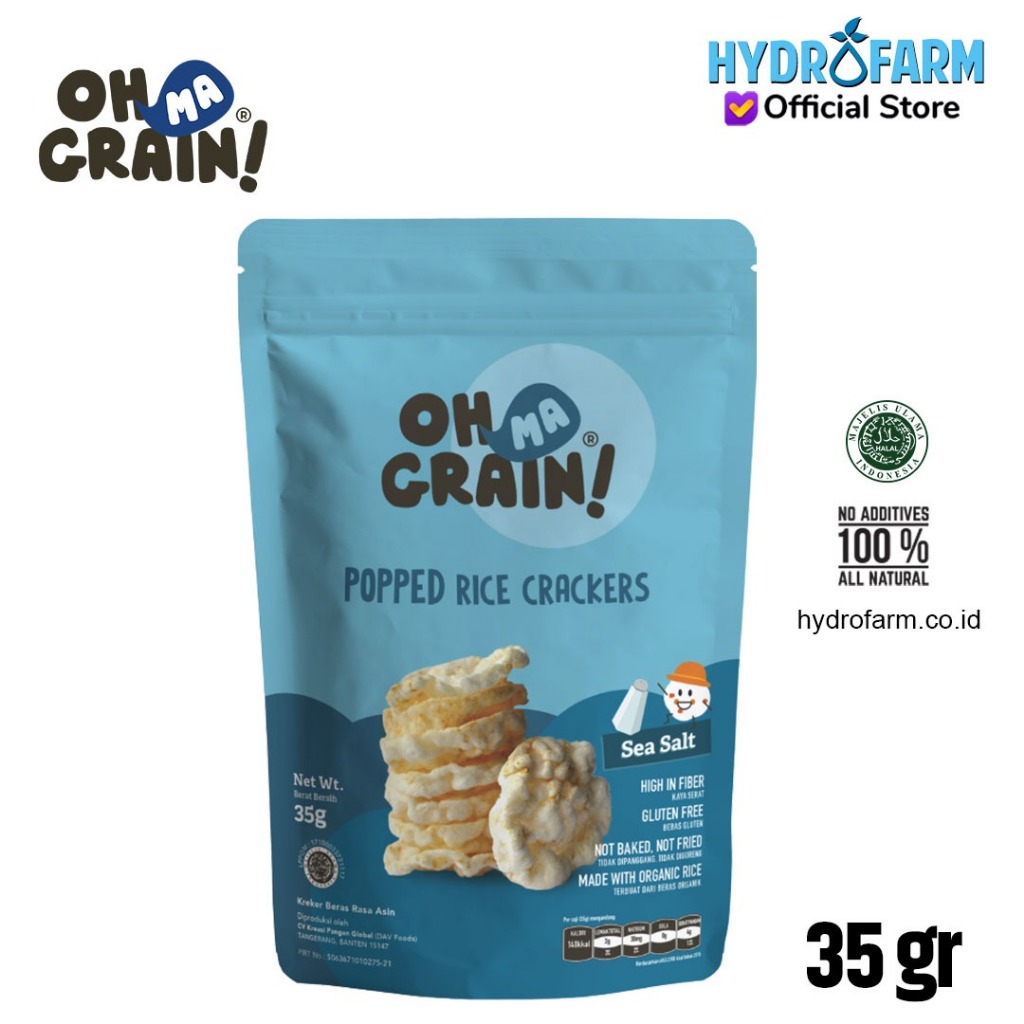 Oh Ma Grain! - Popped Rice Crackers/Rice Chips (Sea Salt) | Shopee Malaysia