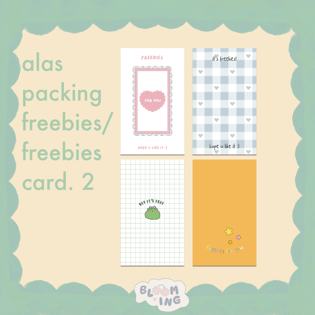 Vol.2| Packing Base for Freebies/ Freebies Cards| Colorful series ...