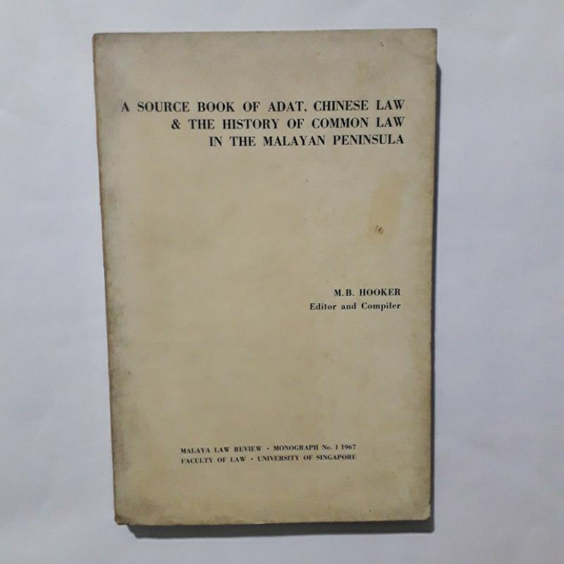 Book A Source Book of Customs, Chinese Law & History of Common Law in ...