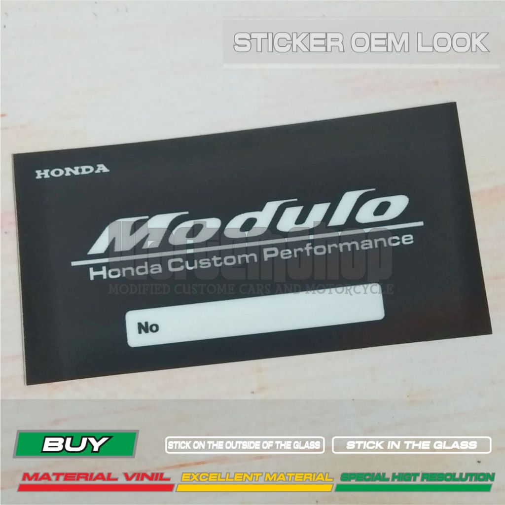 Honda Modulo Quality Control Sticker (Stick In) | Shopee Malaysia