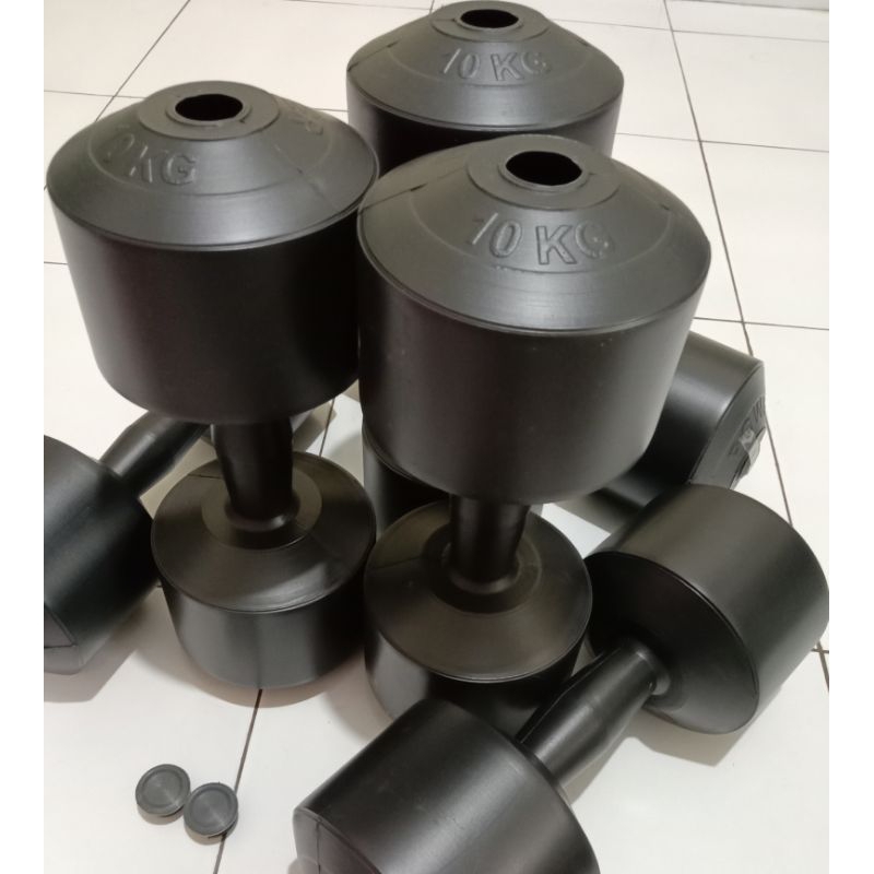 10kg (2 pieces) empty barbell cover without filling (free lid) | Shopee ...