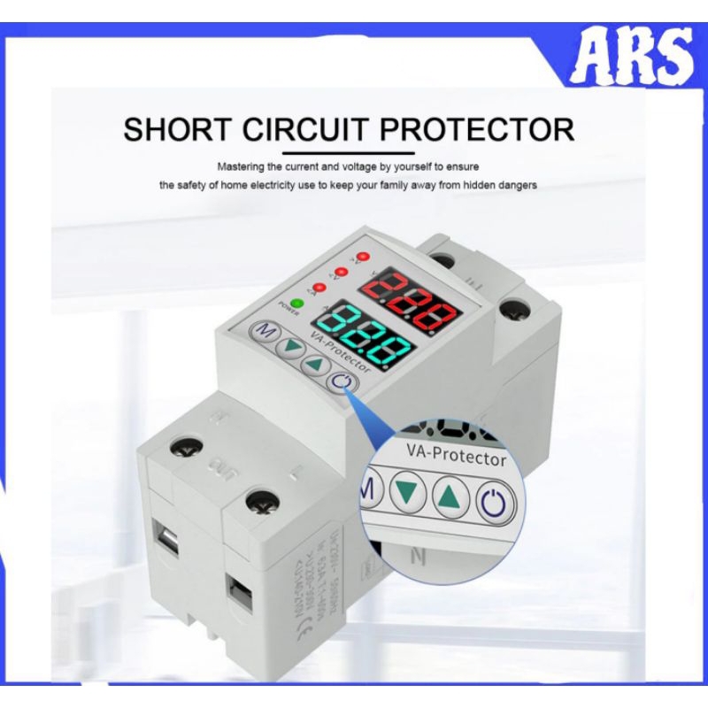 Digital electric MCB din rail over under voltage protection self ...