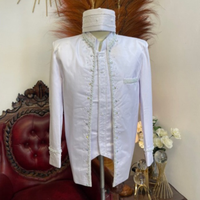 PUTIH Bridal Basofi | Bridal Beskap | Beskap the groom | Premium bridal ...