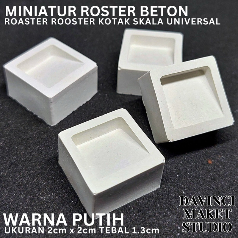 PUTIH Miniature Small White Square Roster Scale 40 50 60 64 Roaster ...
