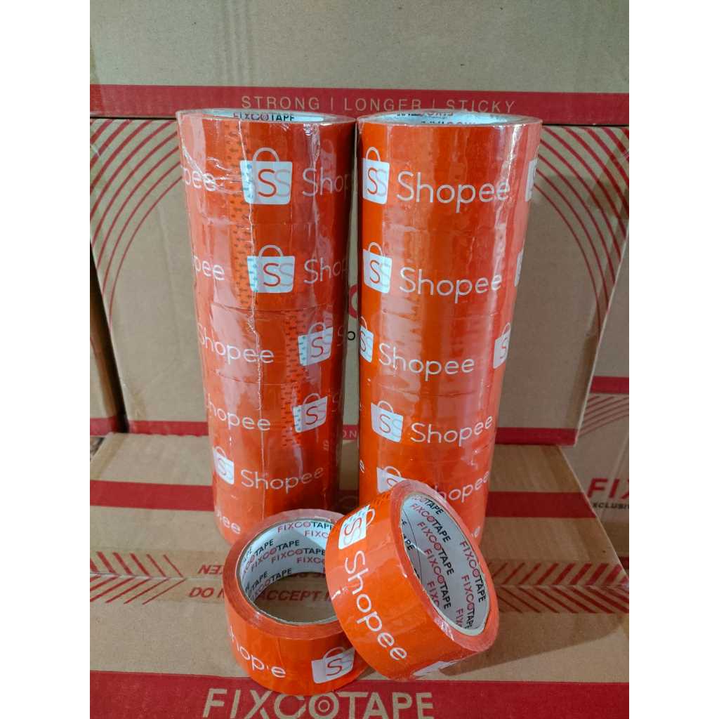 SHOPEE PRINTING duct tape BASIC ORANGE LIST WHITE 60 YARD / UNIT ...