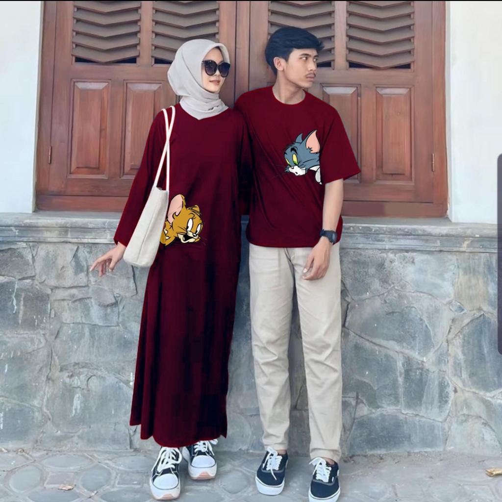 Couple Zola tom and jerry Long Dress Maxi Muslim Couple Clothes ...