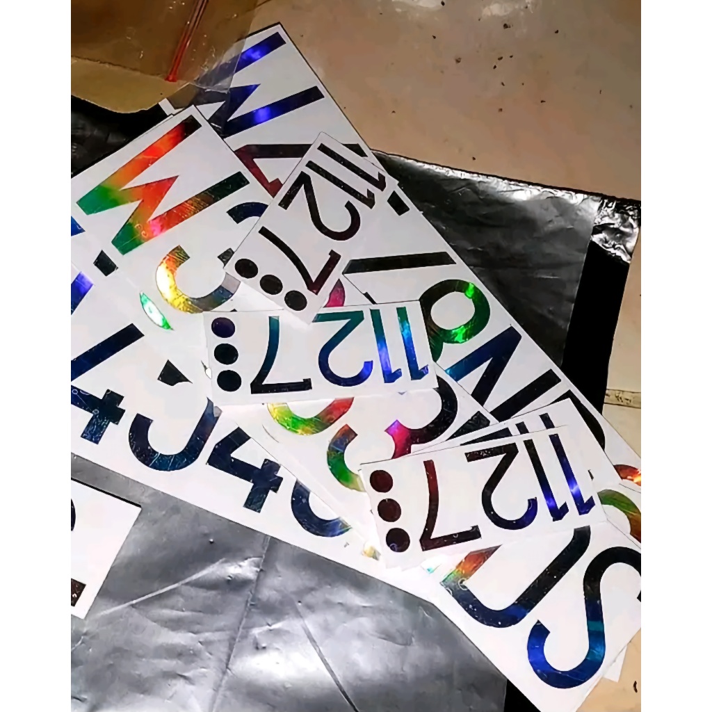 Number Plate Sticker 1 SET (Front And Back) | Shopee Malaysia