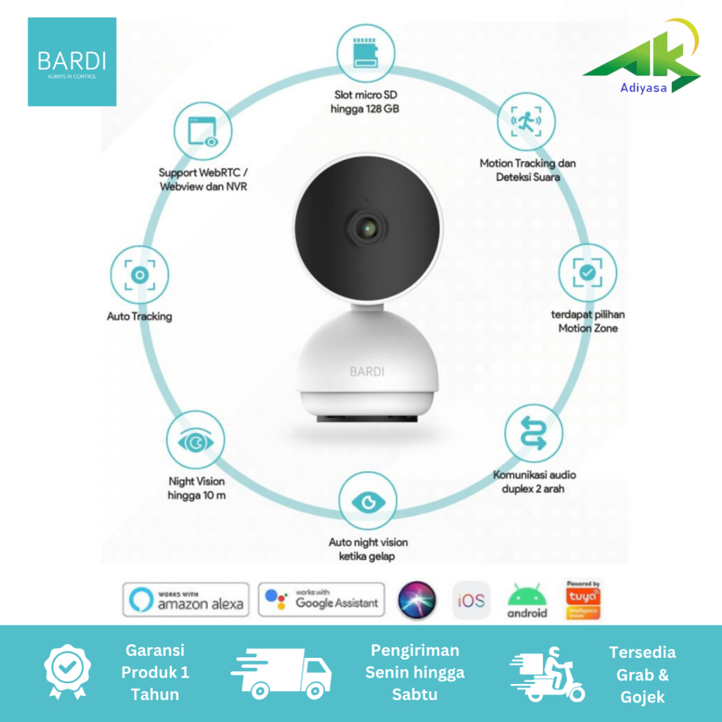Bardi IP Camera Indoor PTZ (Lite Version) CCTV | Shopee Malaysia