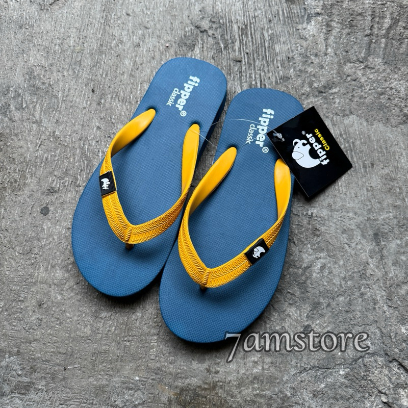 Original Fipper Classic Blue Snorkel Mustard Flip-flops | Shopee Malaysia