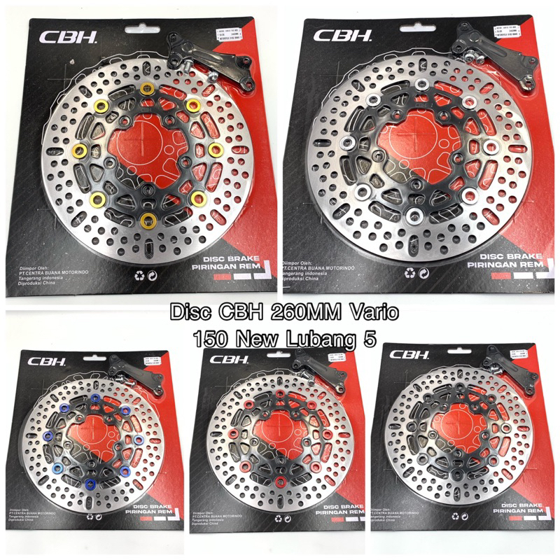 Cbh Disc Front Disc 260MM Breket Vario 125 / 150 New Hole 5 Pnp Round ...