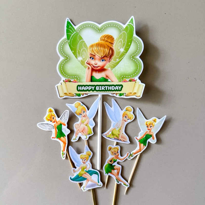 Tinkerbell TOPPER / (LA-001) CAKE TOPPER TINKERBELL / TINKERBELL CAKE ...