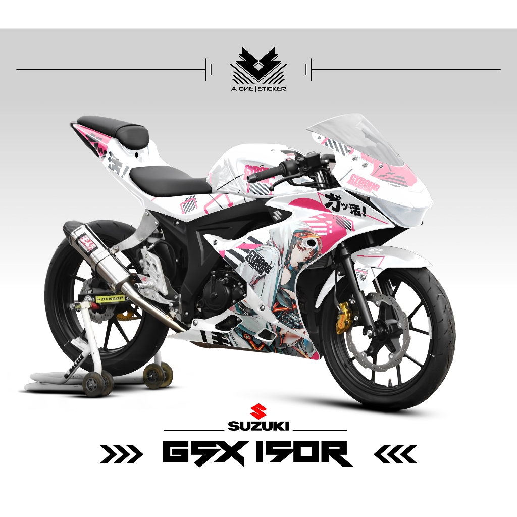 Semifull STRIPING SUZUKI GSX R150 MOTIF 3/CYBORG Edition/ANIME/STICKER ...