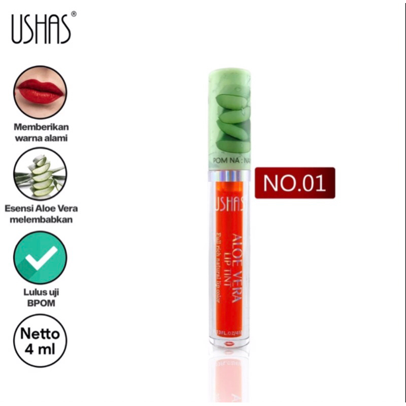 (BPOM Original)-ushas ALOE VERA LIPTINT 4ML | Shopee Malaysia