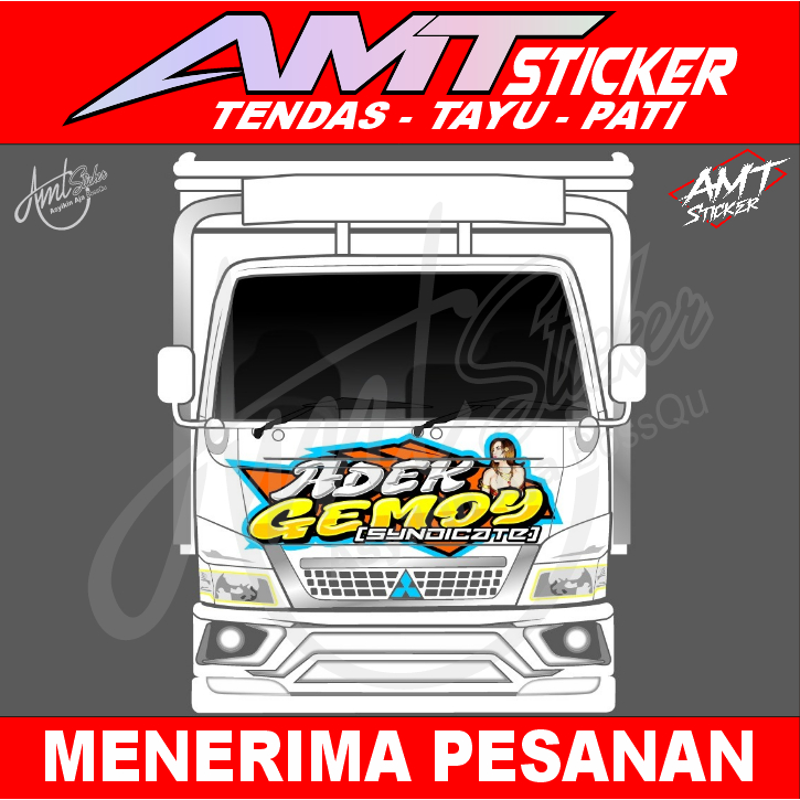 Truck Front Cabin Sticker - Canter Truck Chest Sticker - Adek Antem ...
