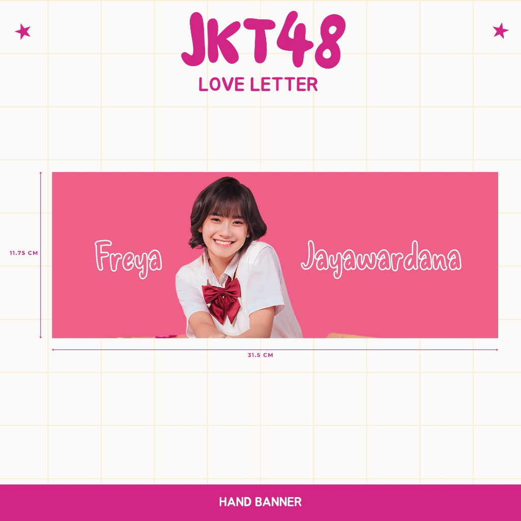 Hand BANNER JKT48 LOVE LETTER HANDBANNER (Price 1pcs+lamination 2 Sides ...