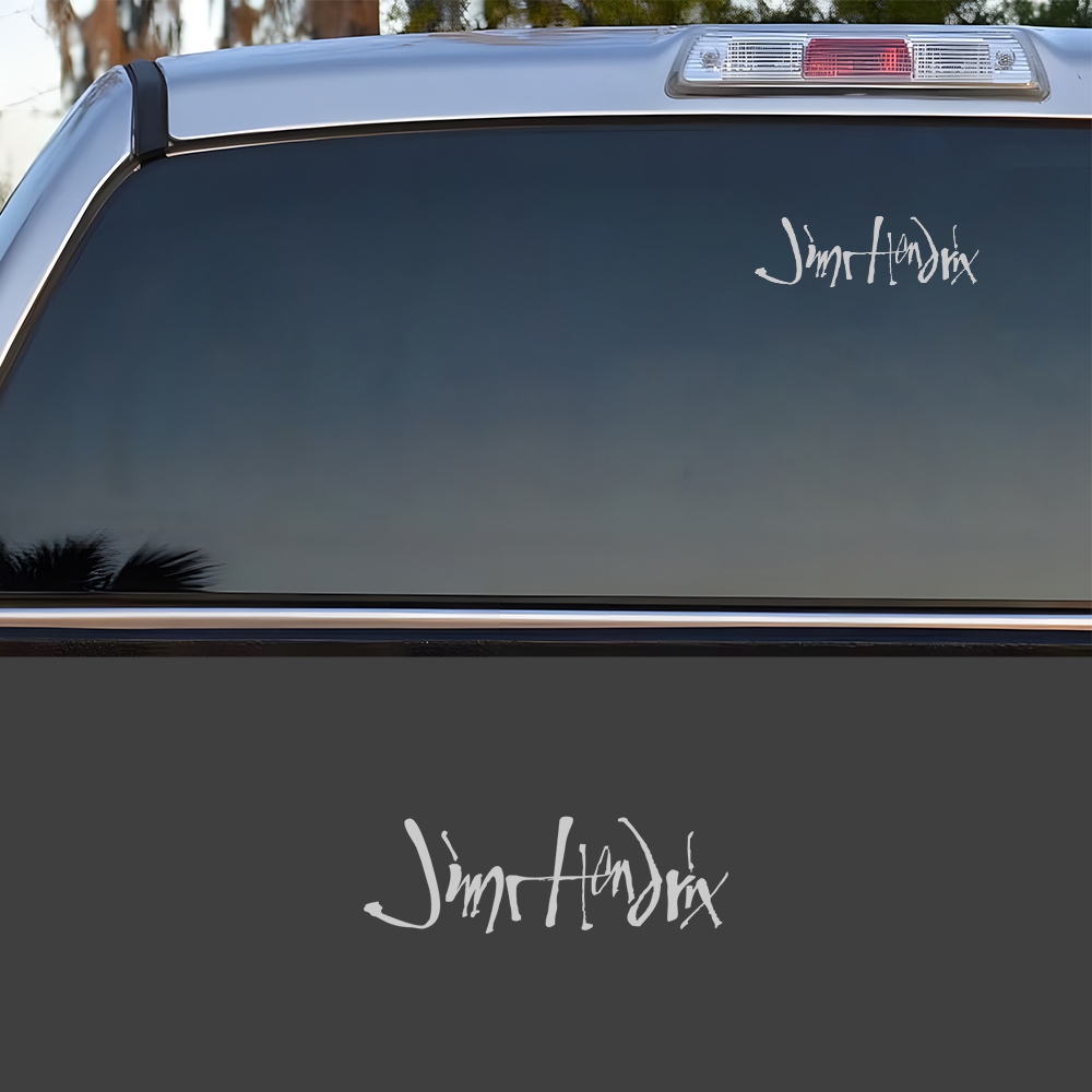 Jimi Hendrix Signature Car Music Band Glass Sticker Car Decal Sticker ...