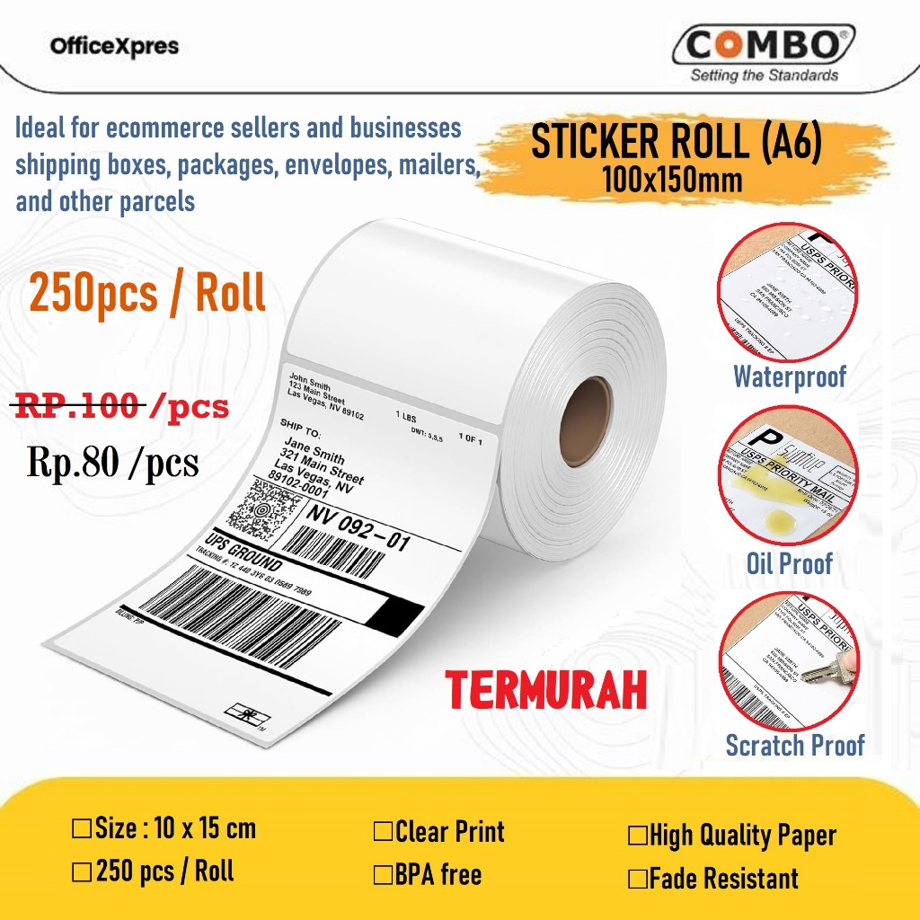 MESIN Qr Barcode Label Sticker Label Sticker / ZEBRA Thermal Machine ...