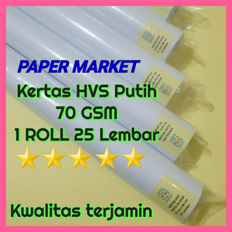 White HVS Paper 61 cm x 86 cm 70 GSM (1 ROLL 25 sheets) | Shopee Malaysia