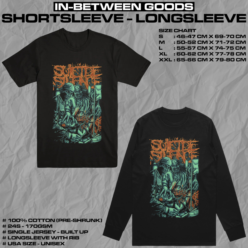 Suicide SILENCE - DR DEATH | T-shirt | Longsleeve | Merch BAND | Shopee Malaysia