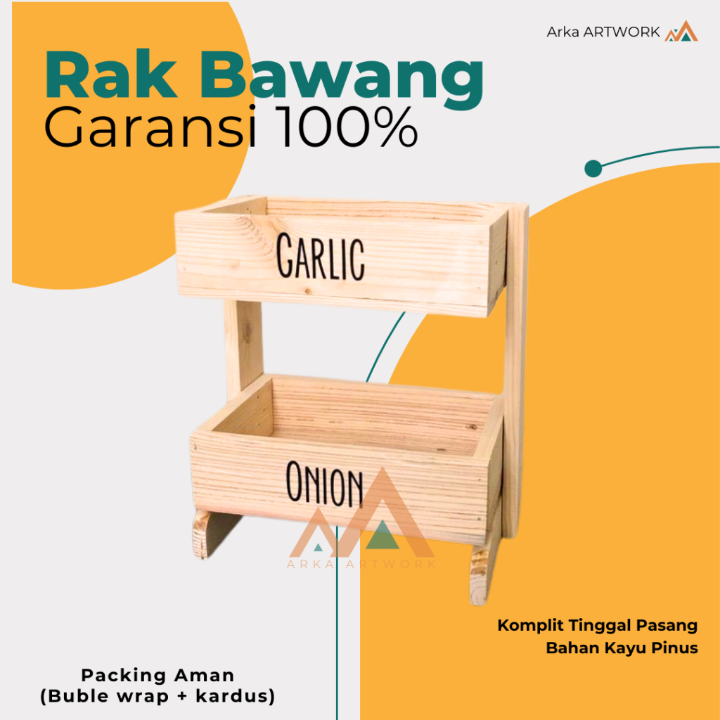 KAYU Aesthetic Modern Stacking Wooden Onion Rack | Quality Minimalist ...