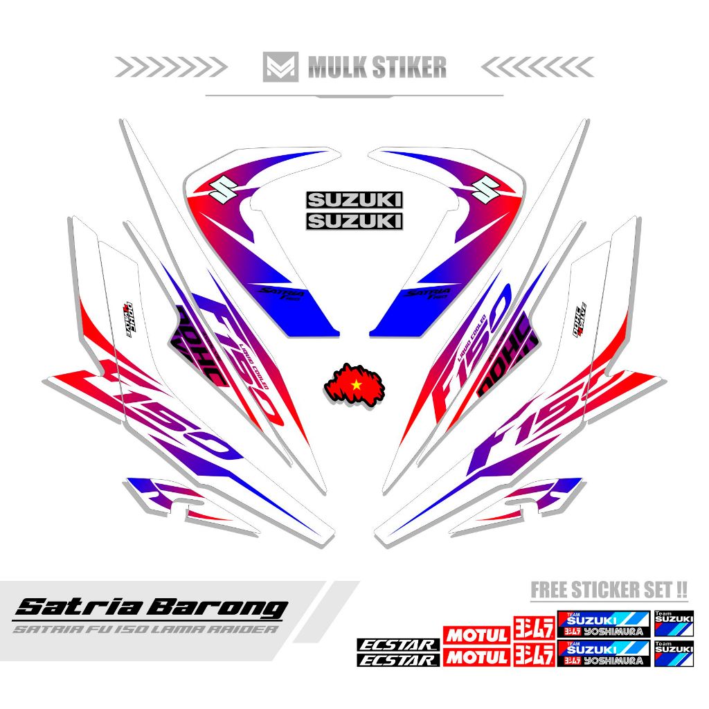 Striping SATRIA FU 150 Old/MTF 10/STICKER SATRIA BARONG/STICKER RAIDER ...