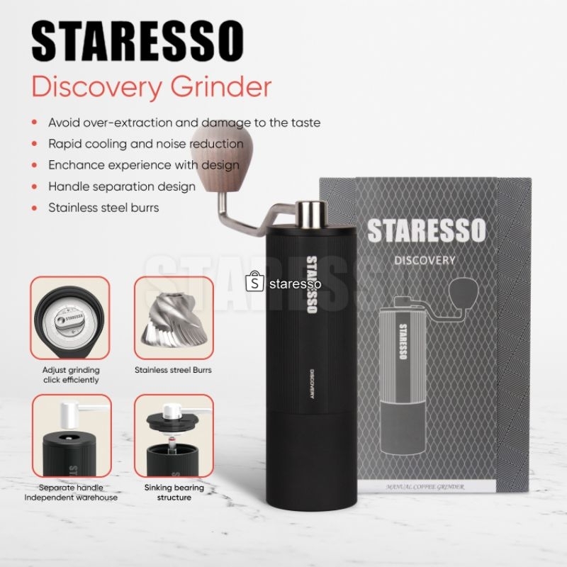 Staresso Coffee Grinder Discovery Pro D6 - Staresso Manual Hand Grinder ...