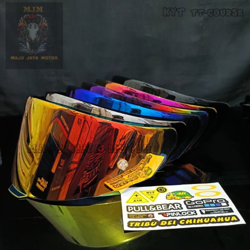 Glass KYT TT-COURSE Flat Visor Pnp KYT TTC,KBR Fullface Bonus Sticker ...