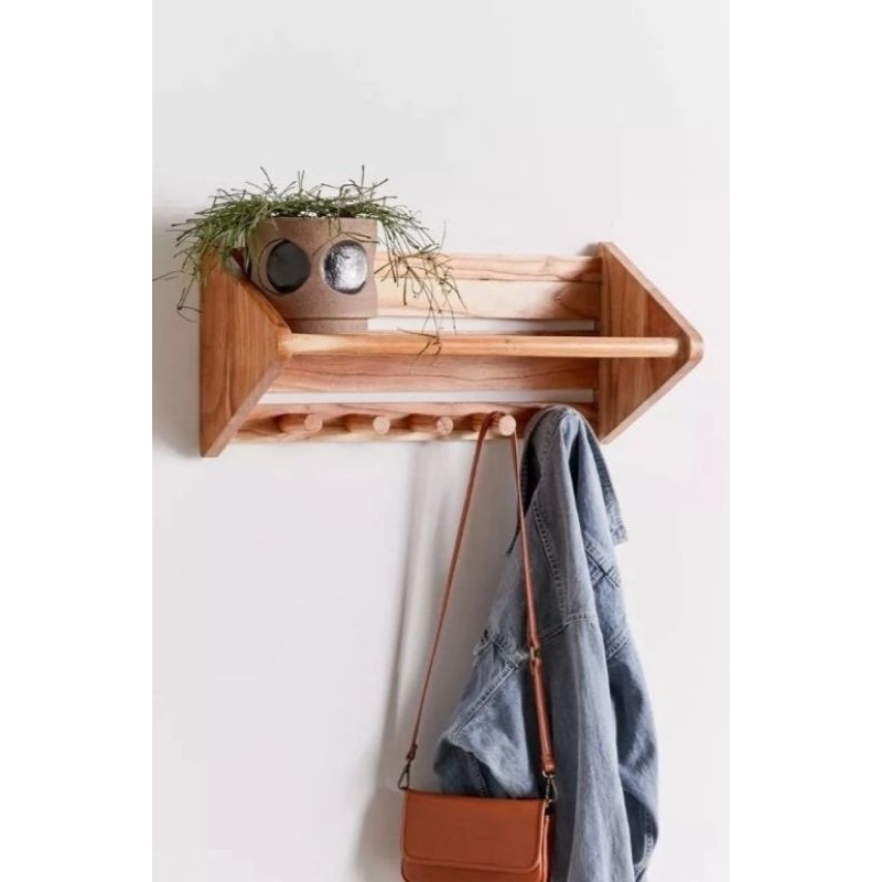 Wall shelves/stick-on shelves/key hook shelves | Shopee Malaysia