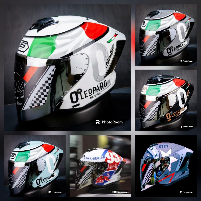 Js Armor helmet 100% ORIGINAL GRAY STAR Motif / Js Armor Helmet ...