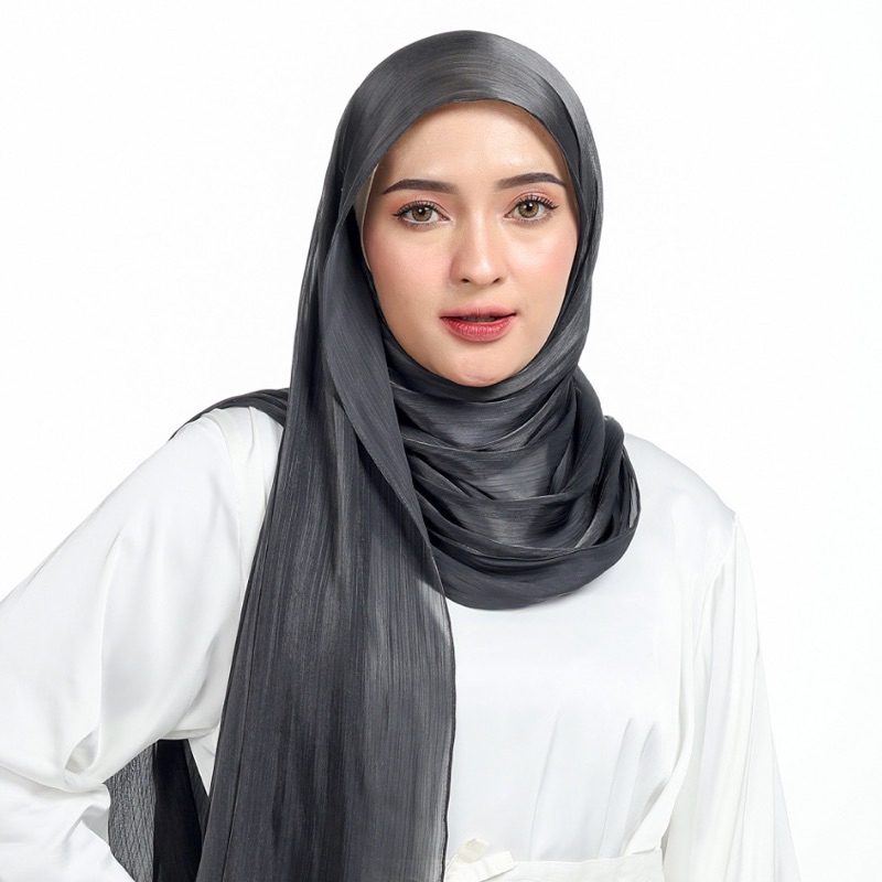 KATUN PASHMINA SHIMER SATIN SILK AND COTTON EDGE SEWING PASHMINA SIMMER ...