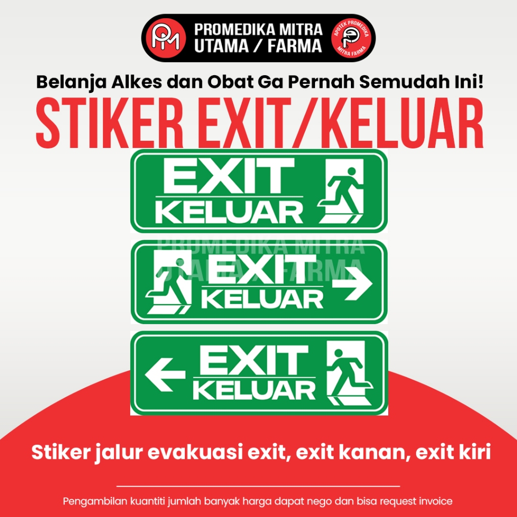 Exit/exit Right Left Evacuation Line Stickers | Shopee Malaysia