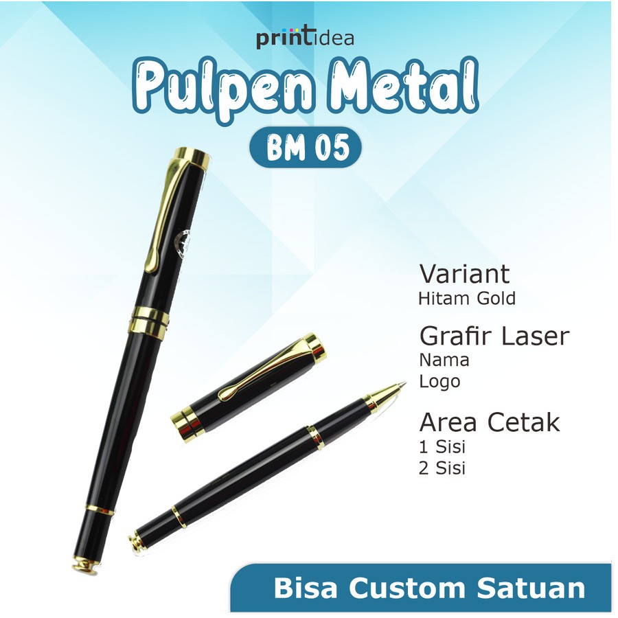 Custom BallPoint Metal Pen Ball Open Close Iron Pen BM05 Engraved Logo ...